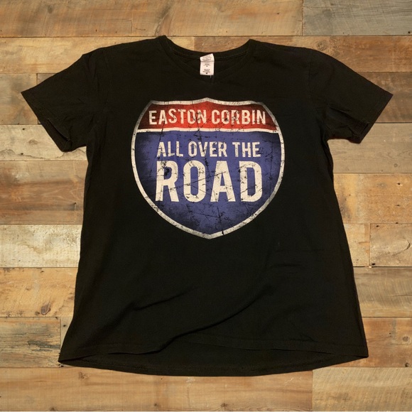 American Vintage | Shirts | Easton Corbin All Over The Road Sign V Neck ...